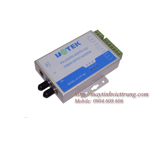 Hộp chuyển đổi Converter RS-232/422/485 sang quang SM 60KM UT-2377